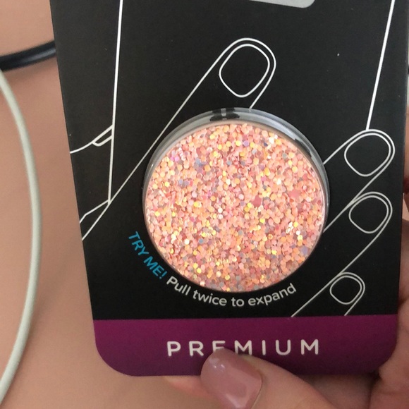 PopSocket | Accessories | Popsocket Textured Pink Glitter | Poshmark